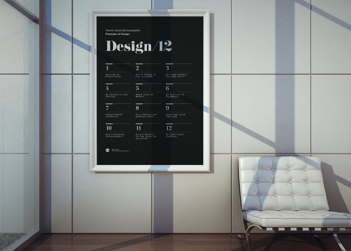 12 Principles of Design UX/UI Graphic Illustration Helvetica | Etsy