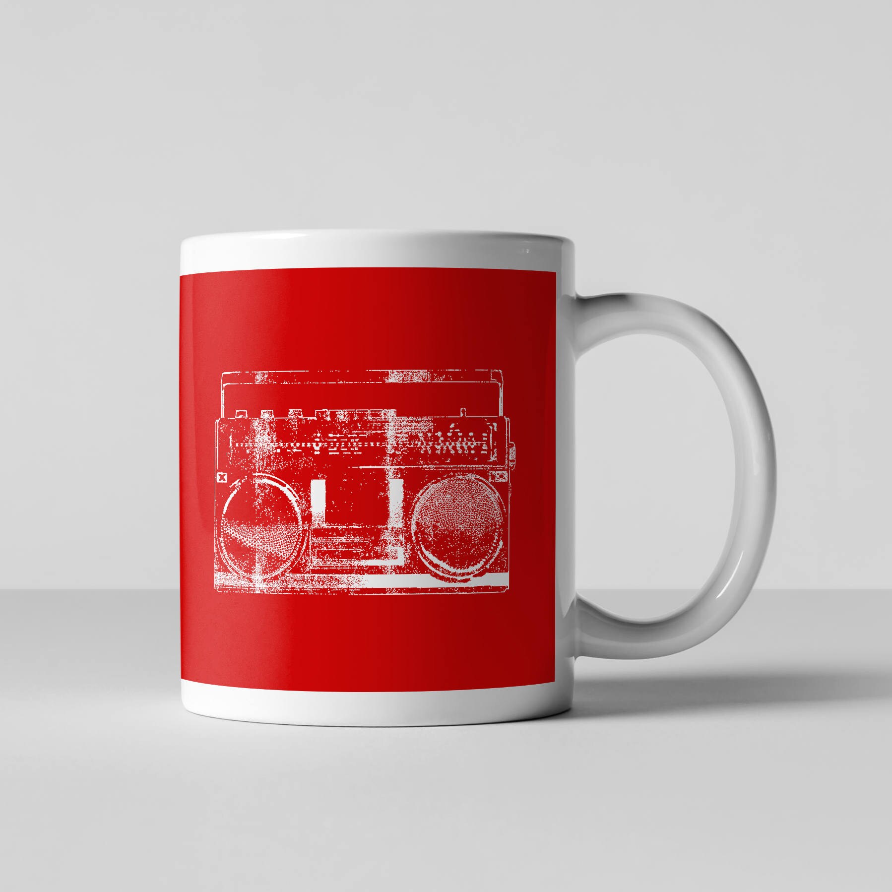 Hip Hop Boom Box 1980s Vintage DJ Old School Classic Radio Coffee Mug ...