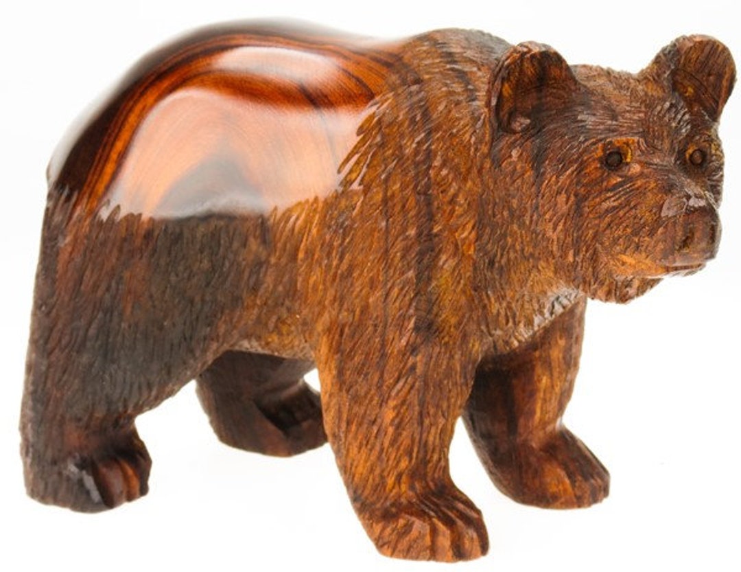 Desert Ironwood Grizzly Bear With Detail Carving - Etsy