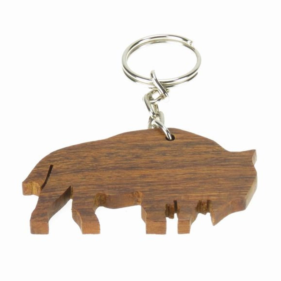 Desert Ironwood Buffalo Keychain Carving - Bison - Etsy