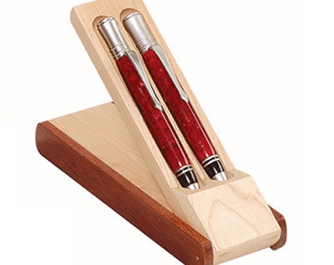 Two-tone Rosewood Color/maple Pen Box for Two Pens - Etsy