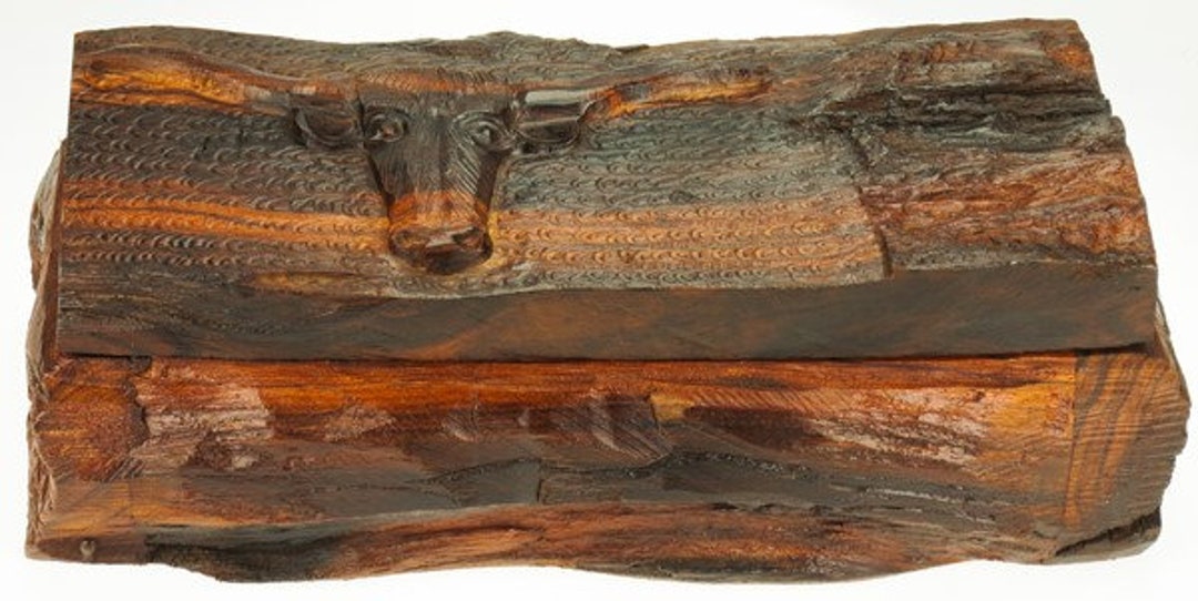 Texas Longhorn Rustic Desert Ironwood Domino Set Carving - Etsy