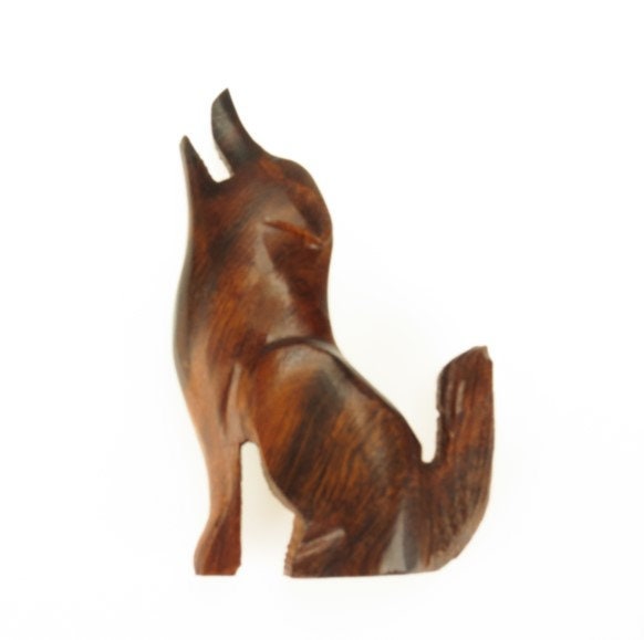 Desert Ironwood Coyote 3-D 3" Magnet carving — Woodnotch