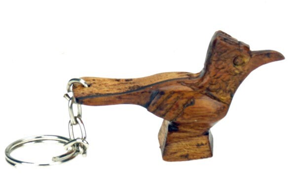 Desert Ironwood Roadrunner 3-D Keychain - 2 Inches carving — Woodnotch