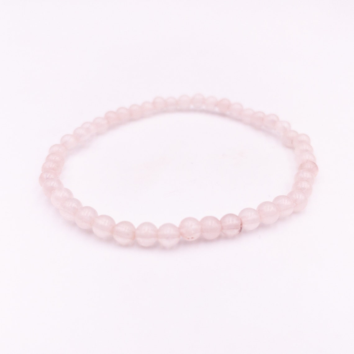 Genuine Gemstone Rose Quartz Bead Bracelet 4mm and 8mm | Etsy