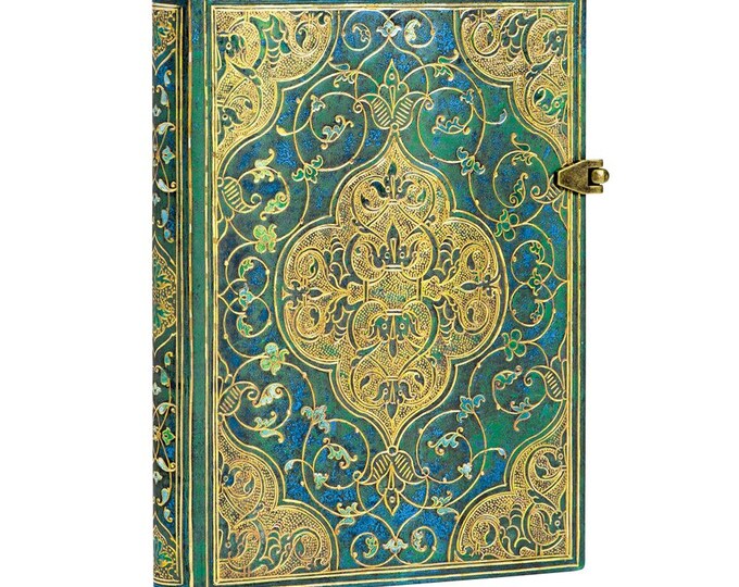 Lined Paperblanks Midi Turquoise Chronicles 5 X 7 | Etsy
