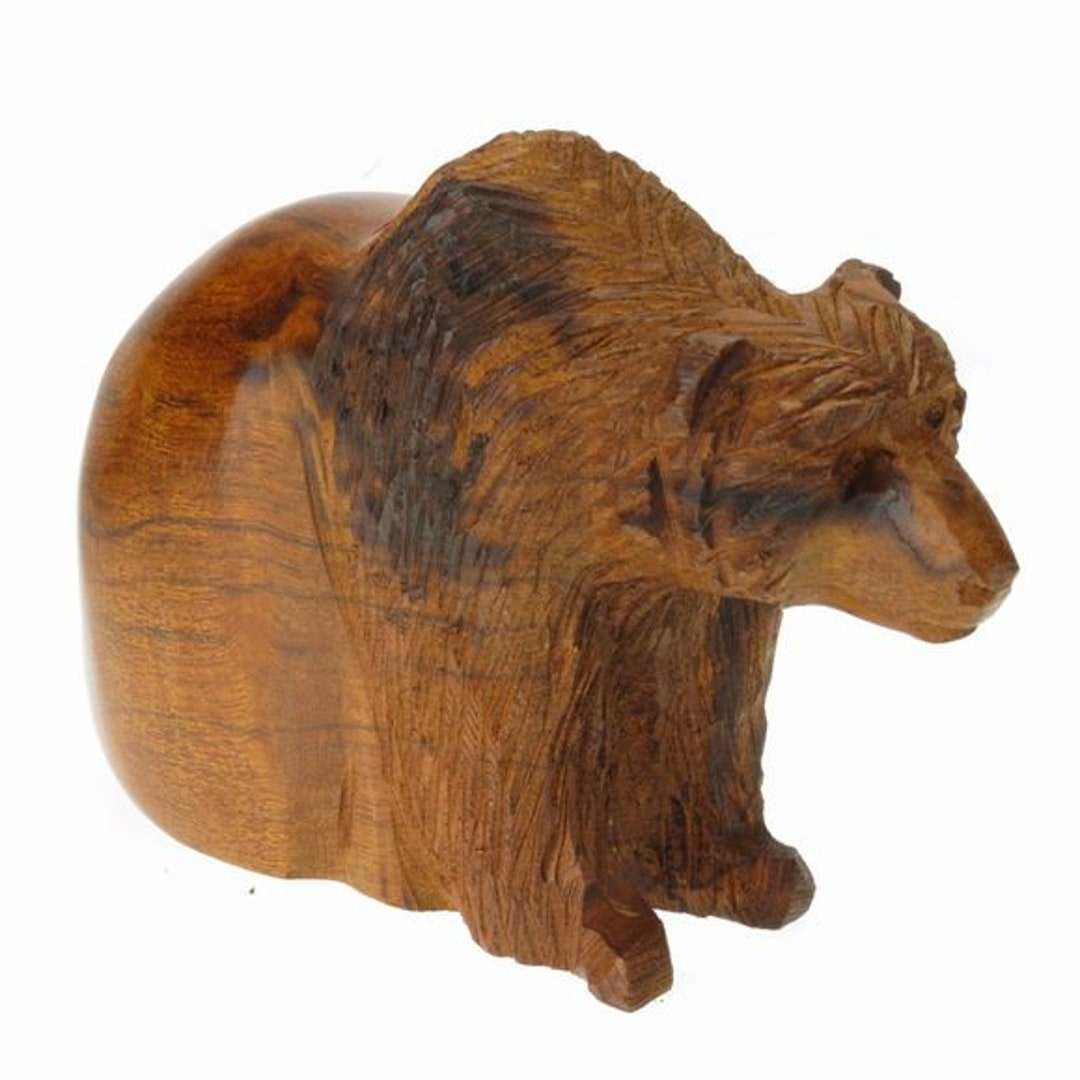 Desert Ironwood Bear Sitting, Smooth Carving - Etsy