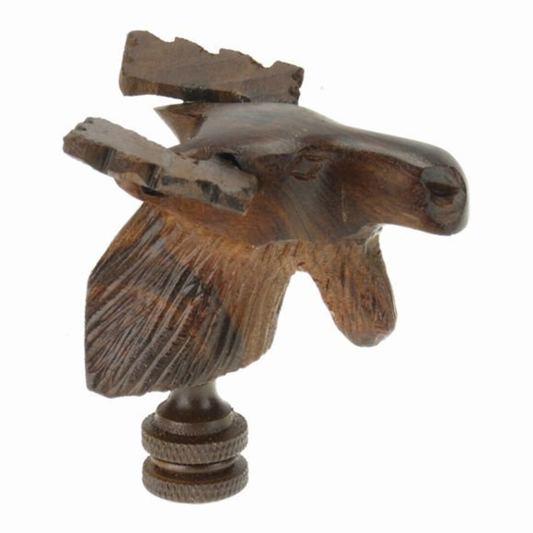 Desert Ironwood Moose Head Finial Carving - Etsy