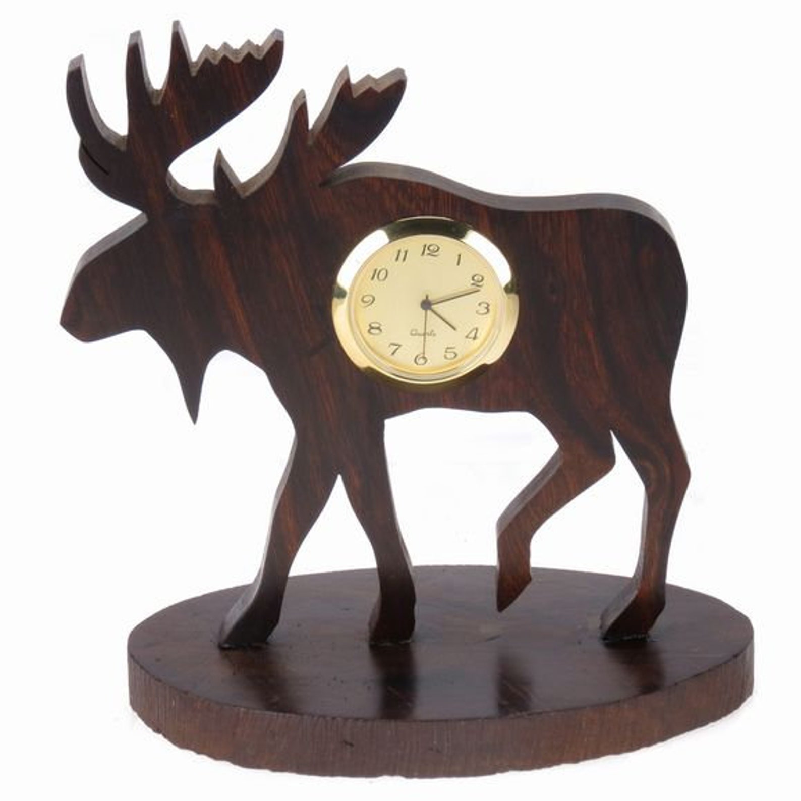 Desert Ironwood Moose Silhouette Clock Carving - Etsy