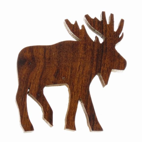 Desert Ironwood Moose Silhouette Magnet carving — Woodnotch