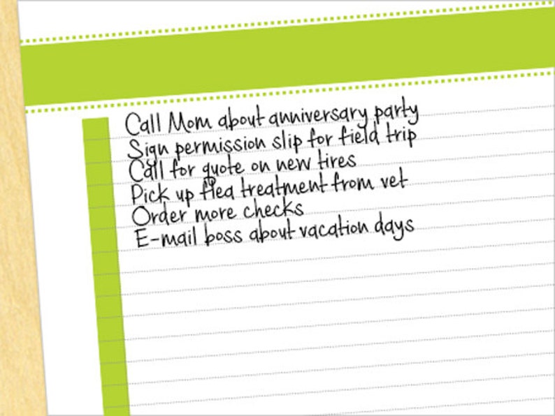 Printable List "mini Dots" Style - Neon Multi-pack (letter Size) - Etsy