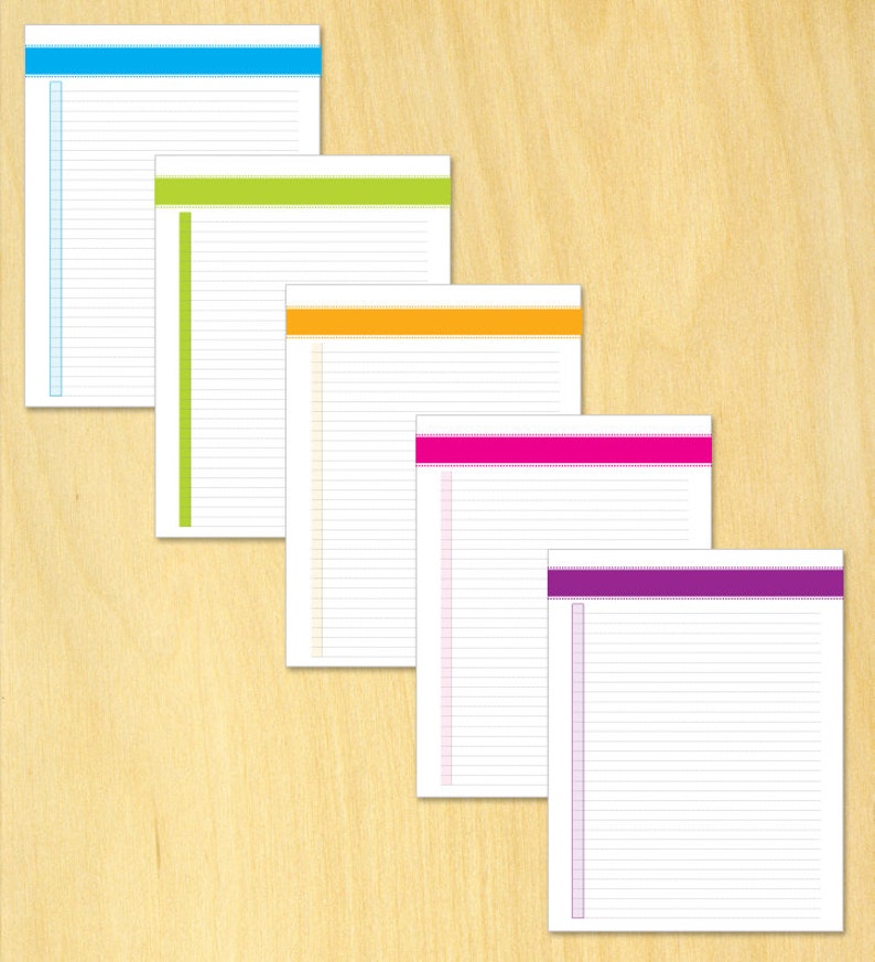 Printable List "mini Dots" Style - Neon Multi-pack (letter Size) - Etsy