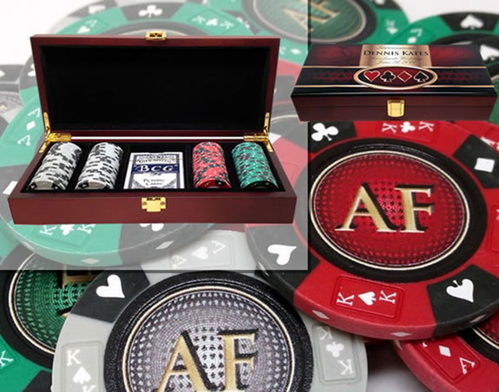 Personalized Groomsmen Heavy Clay Poker Chip Set in Printed | Etsy