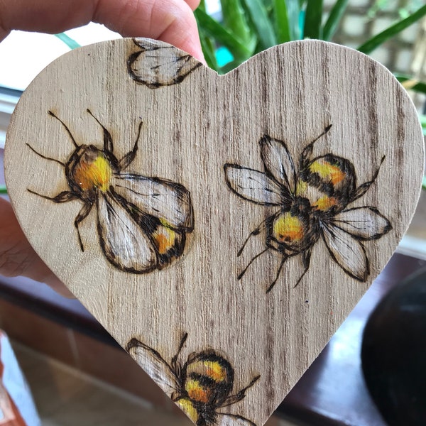 Pyrography Bee - Etsy