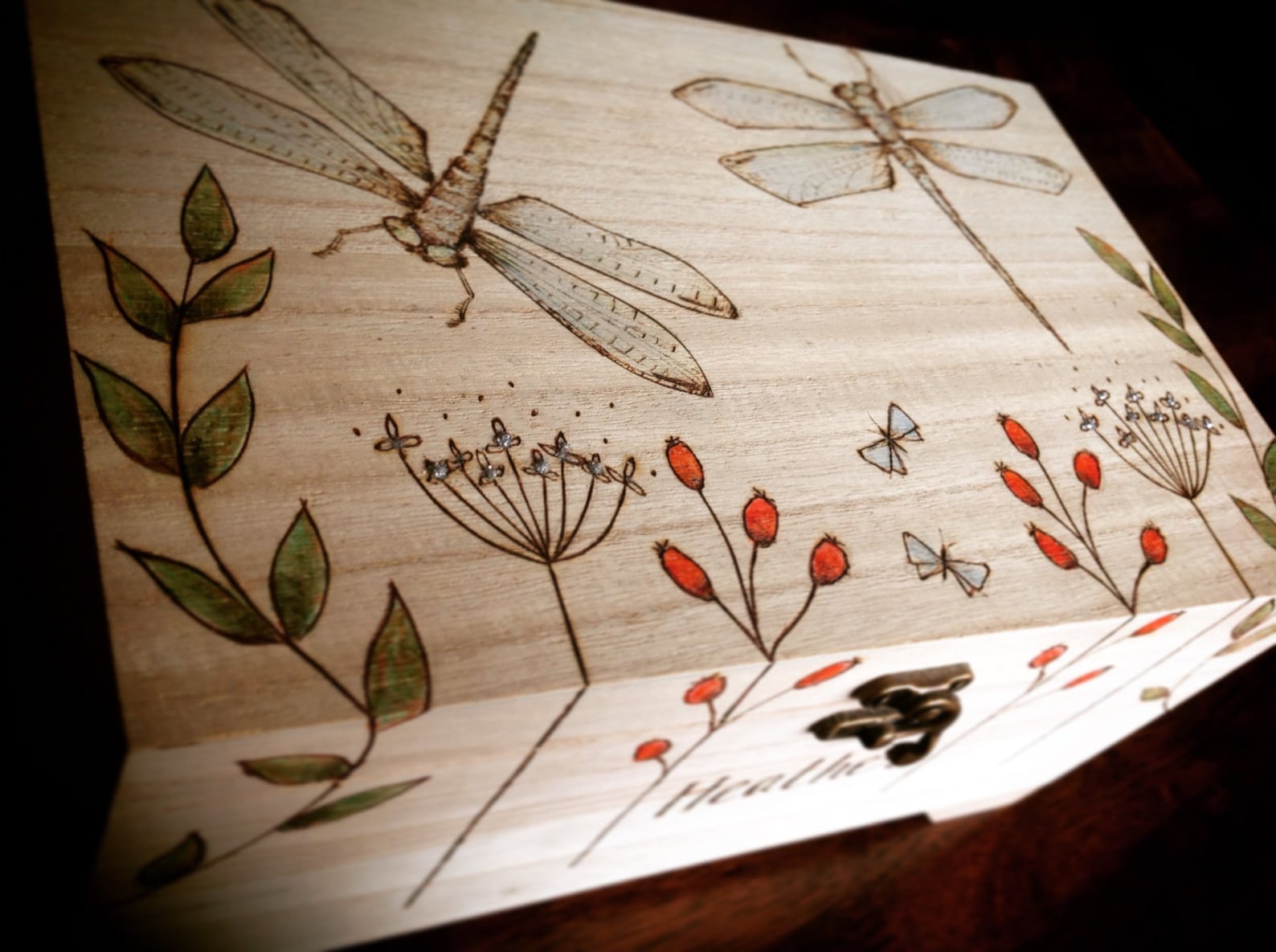 Jewellery Dragonfly Compartment Storage Box Anniversary Mum - Etsy