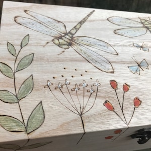 Jewellery Dragonfly Compartment Storage Box - Anniversary - Large ...