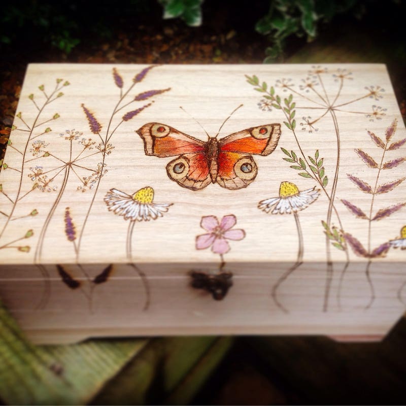 Pyrography Jewelry - Etsy