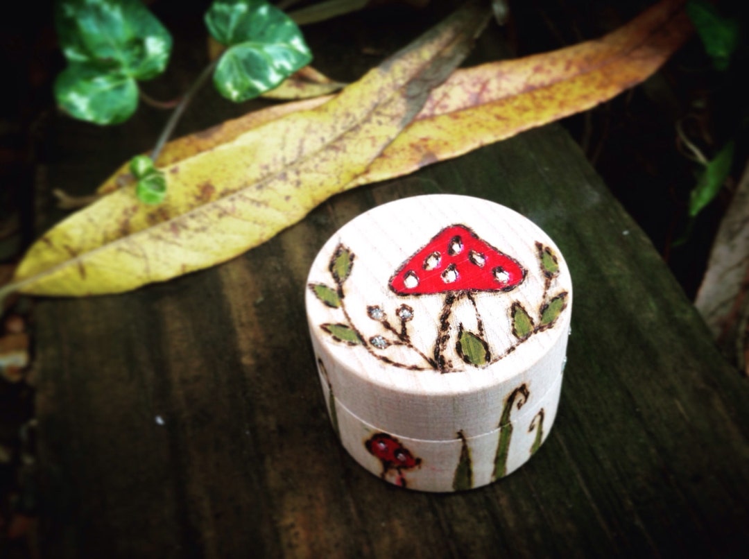 Tooth Fairy - Toadstool - Wooden Miniature Box - Tooth Box - Baby Teeth ...