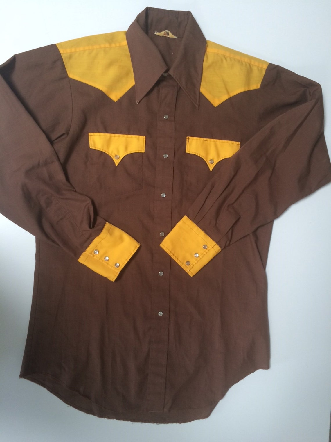 Vintage Western Colorblock M's Shirt - Etsy.de