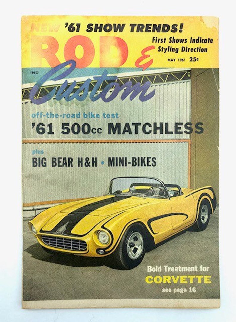 1961 Vintage Rod & Custom Magazine - Etsy