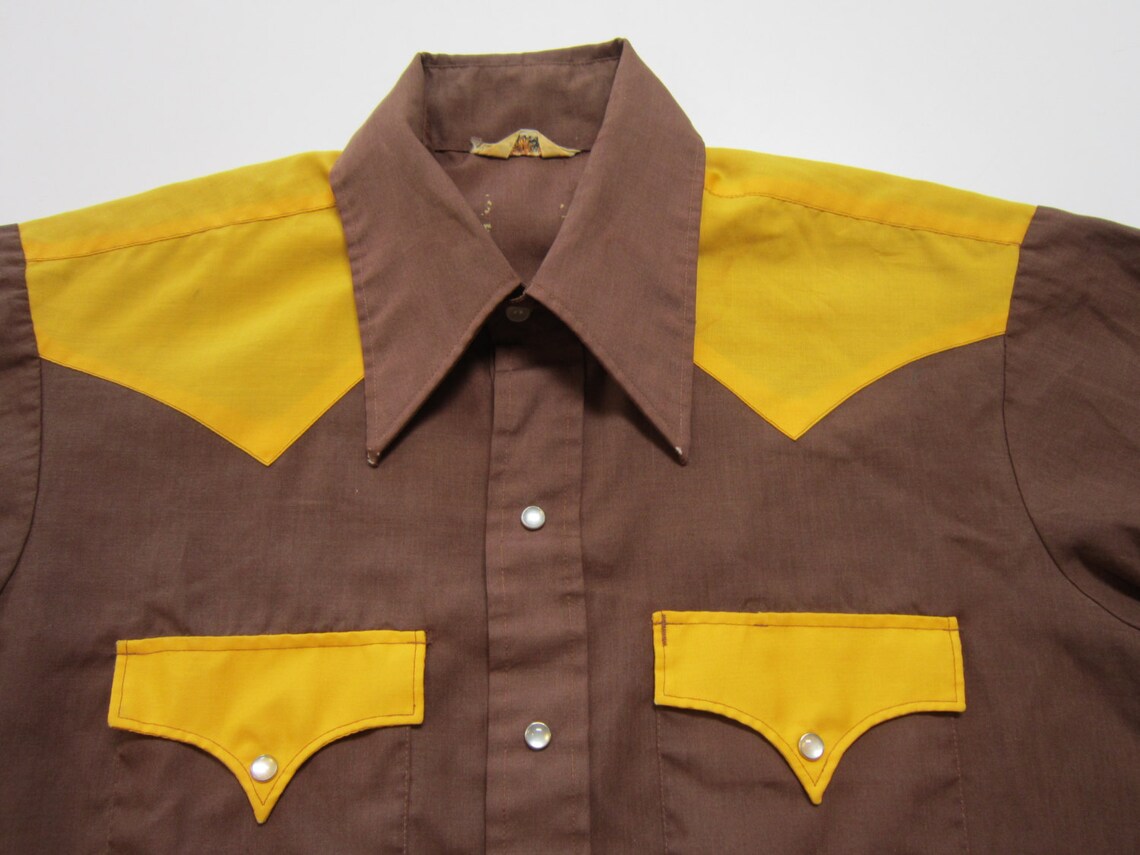 Vintage Western Colorblock M's Shirt - Etsy.de
