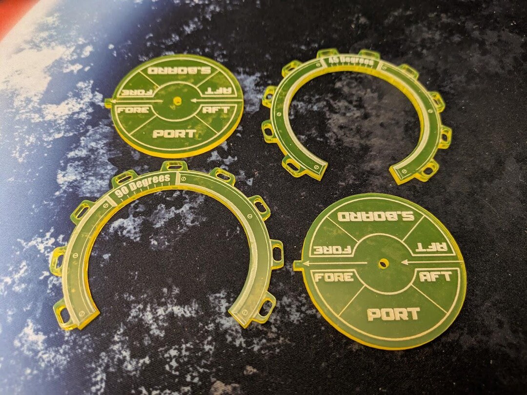 Battlefleet Gothic 60mm Bearing Compass and Bases. *ships From Canada ...