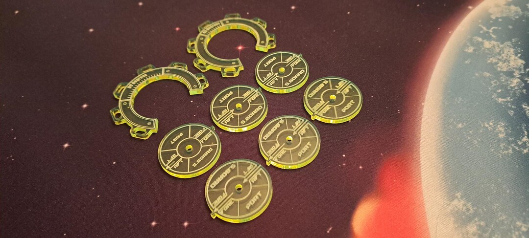 Battlefleet Gothic 30mm Bearing Compass and Bases - Etsy