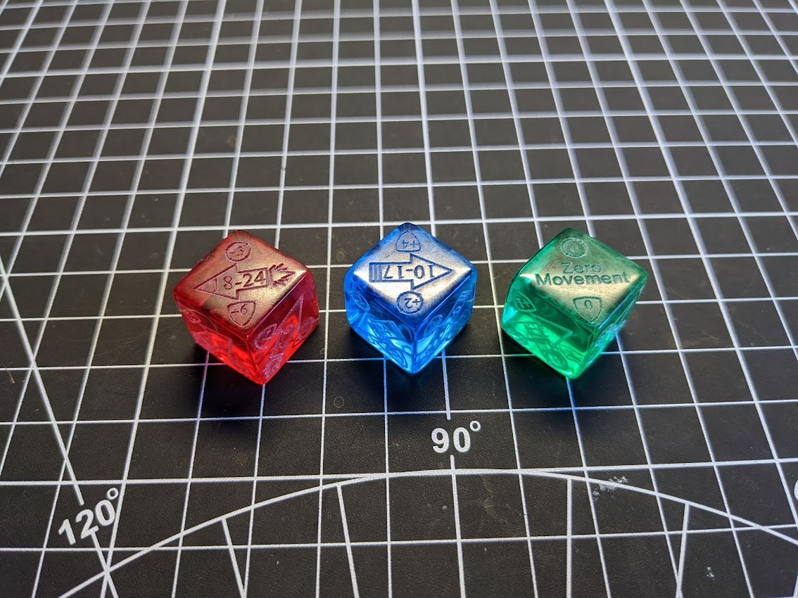 Battletech Movement Dice clear ... Track Modifiers/penalties - Etsy ...