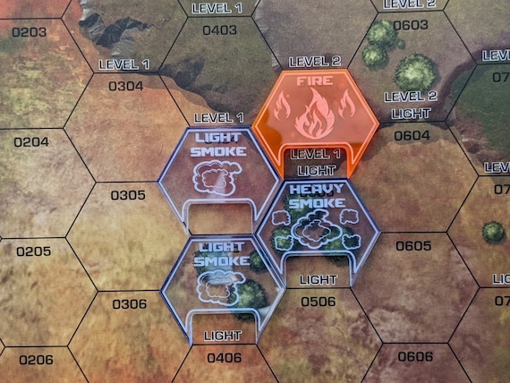 Battletech Fire & Smoke Tokens ... Track Fire and Smoke Easily | Etsy UK