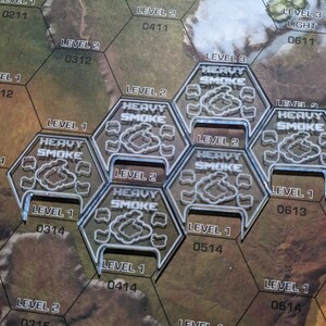 Battletech Heavy Smoke Tokens ... Track Smoke Easily With Tokens. - Etsy