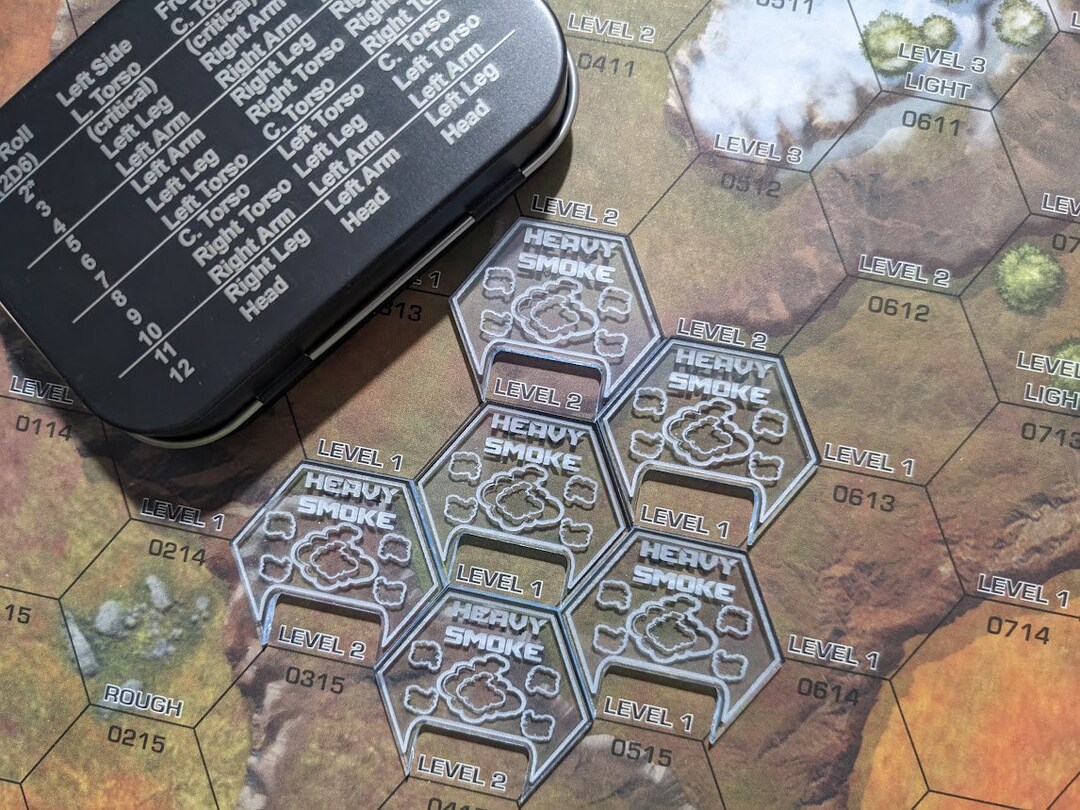 Battletech Heavy Smoke Tokens ... Track Smoke Easily With Tokens. - Etsy