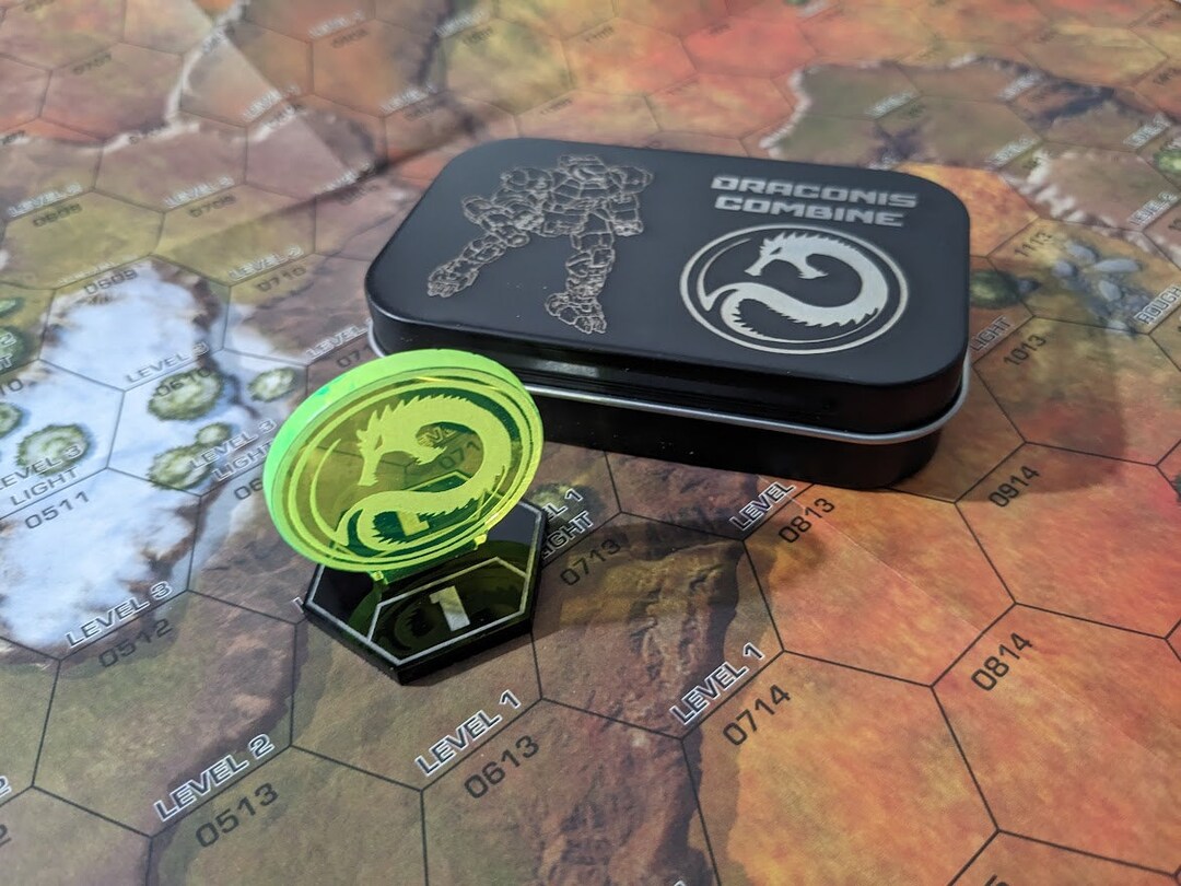 Battlemecha Hidden Movement / Radar Blip Tokens and Tin to Track Secret ...