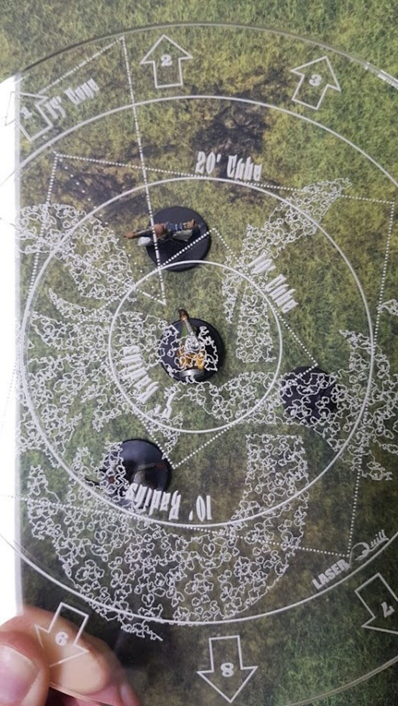 Role Playing Game Spell and Area Effect Template. *ships From Canada ...