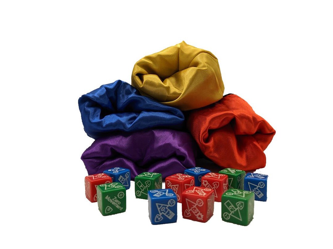 Battletech Movement Velvet & Satin Dice Bag and Dice opaque ... Track ...