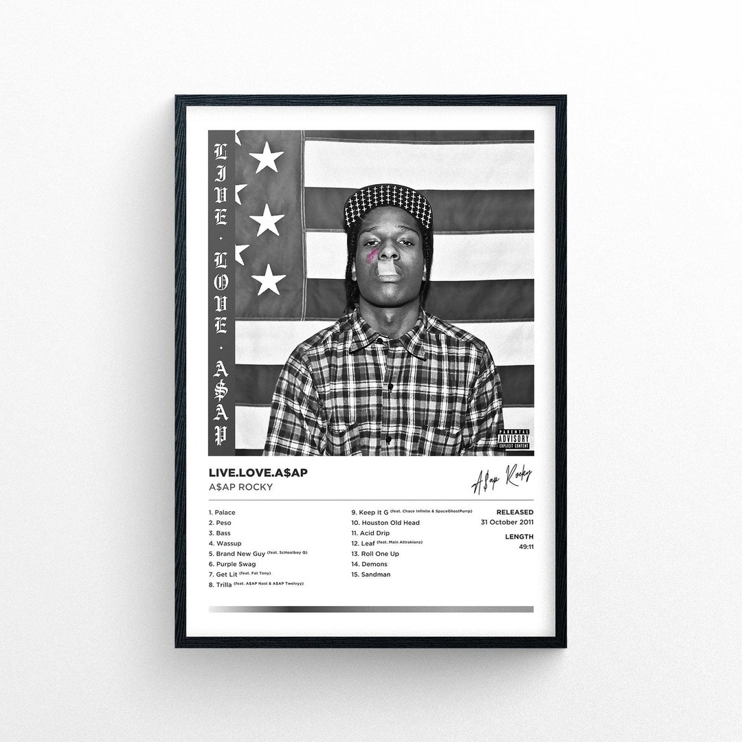 ASAP Rocky Album Cover Poster Live Love Asap Album Poster - Etsy