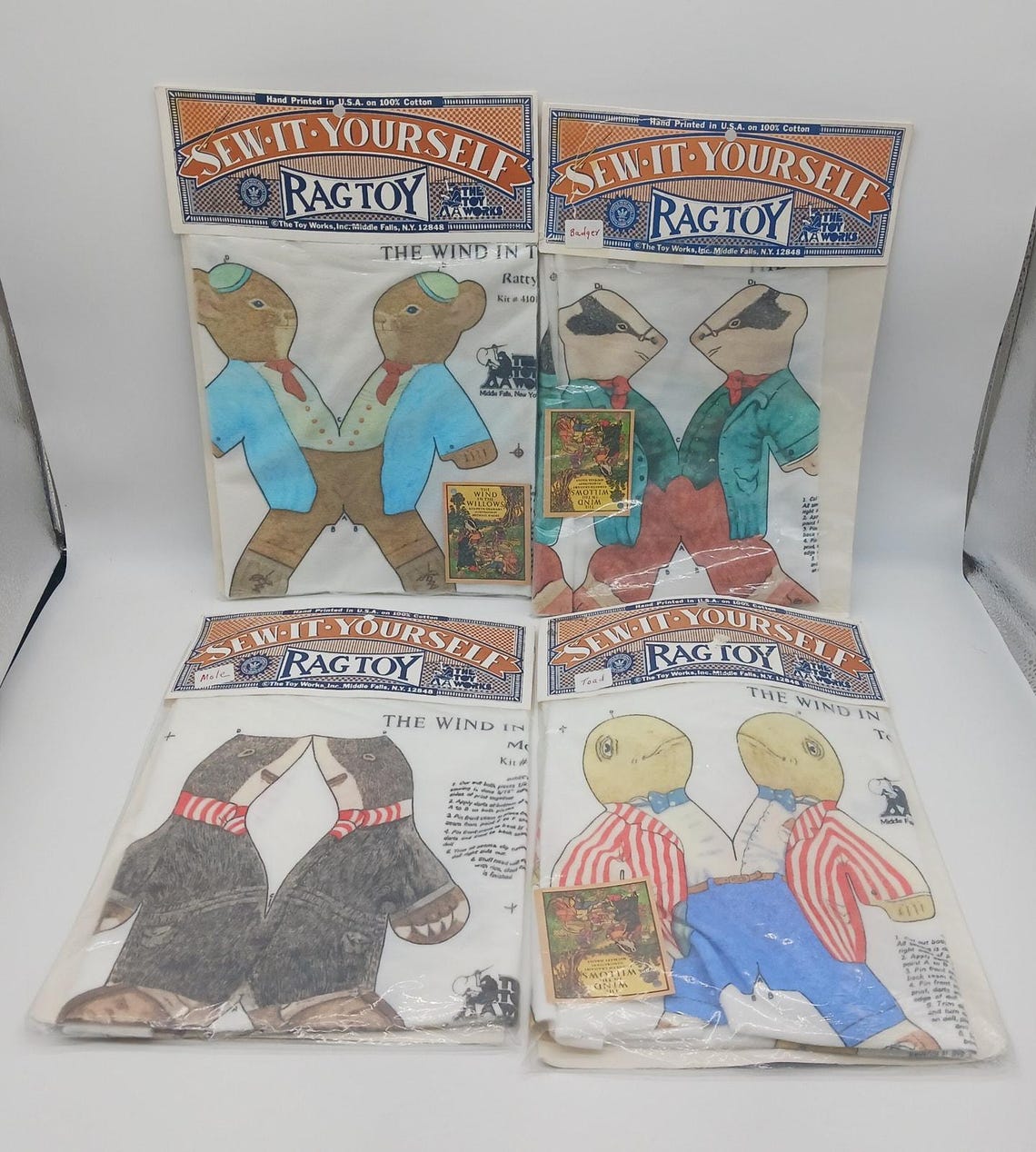 Vintage the Wind in the Willows Complete Set Rag Toy Works Sew It ...