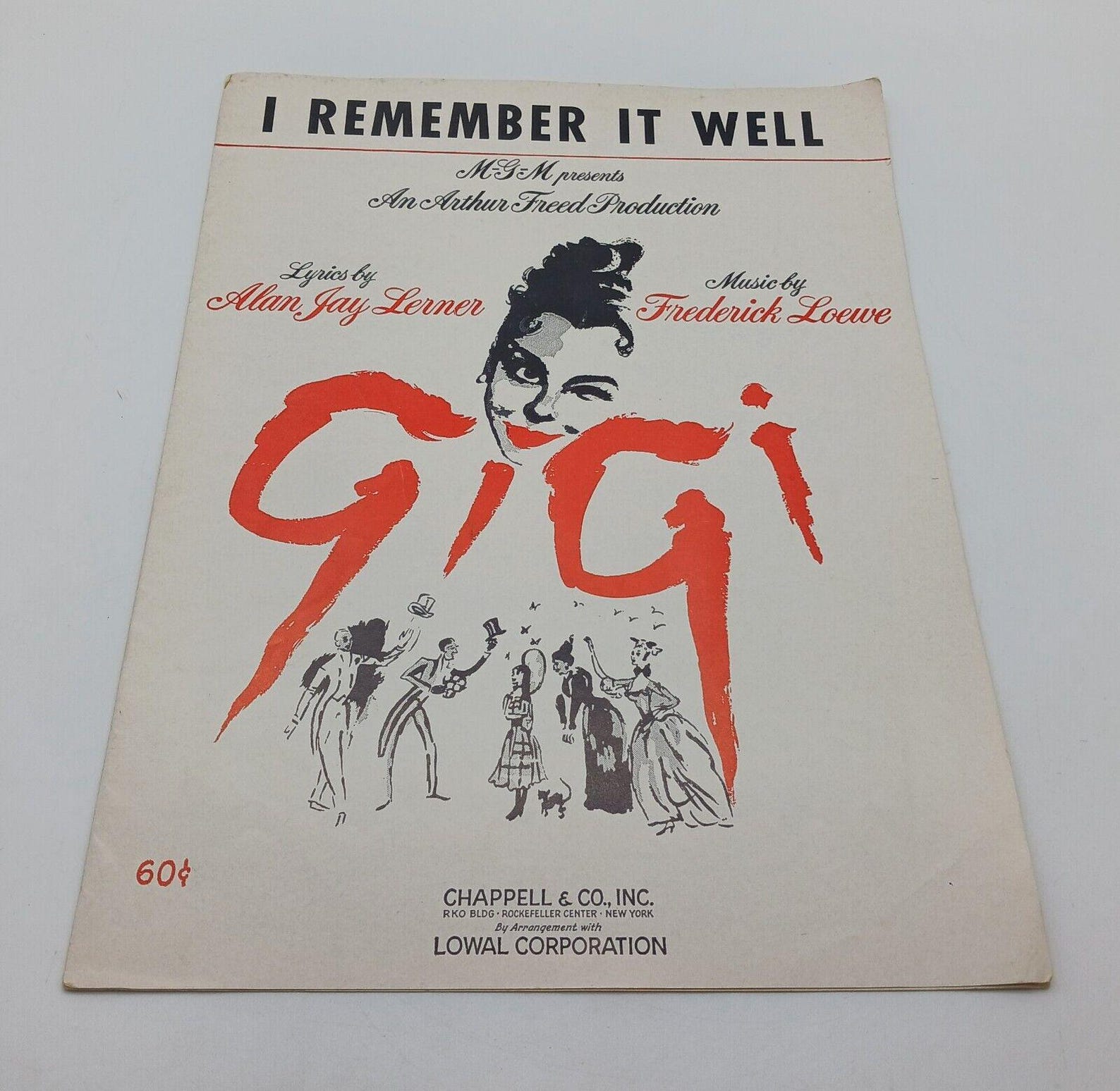 1957 I Remember It Well Gigi Arthur Freed Production Lerner Loewe Sheet ...