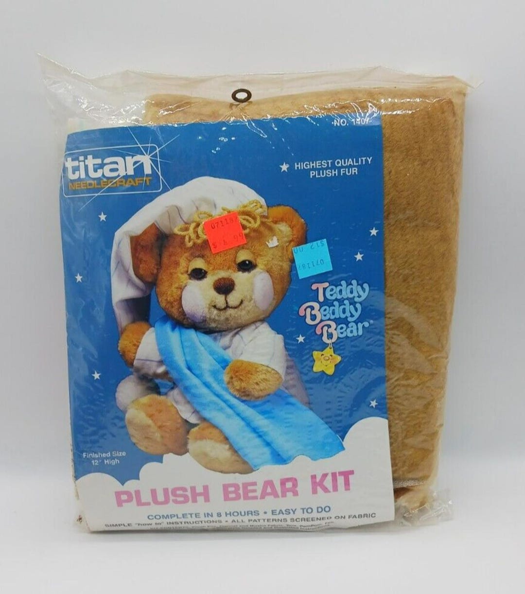 Titan Needlecraft Teddy Beddy Bear No. 1407 Plush Kit Morgan Inc. Vtg ...