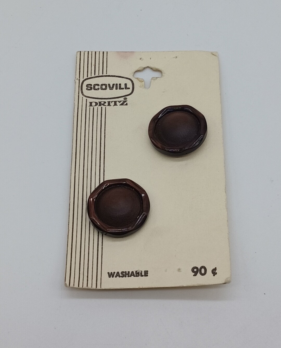 Vintage Buttons Scovill Dritz 61052 Dark Brown 3/4", Made in Holland ...