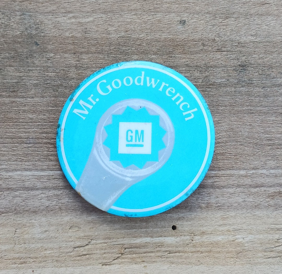 Vintage Blue Mr. Goodwrench GM Button Pinback Advertising Pin - Etsy
