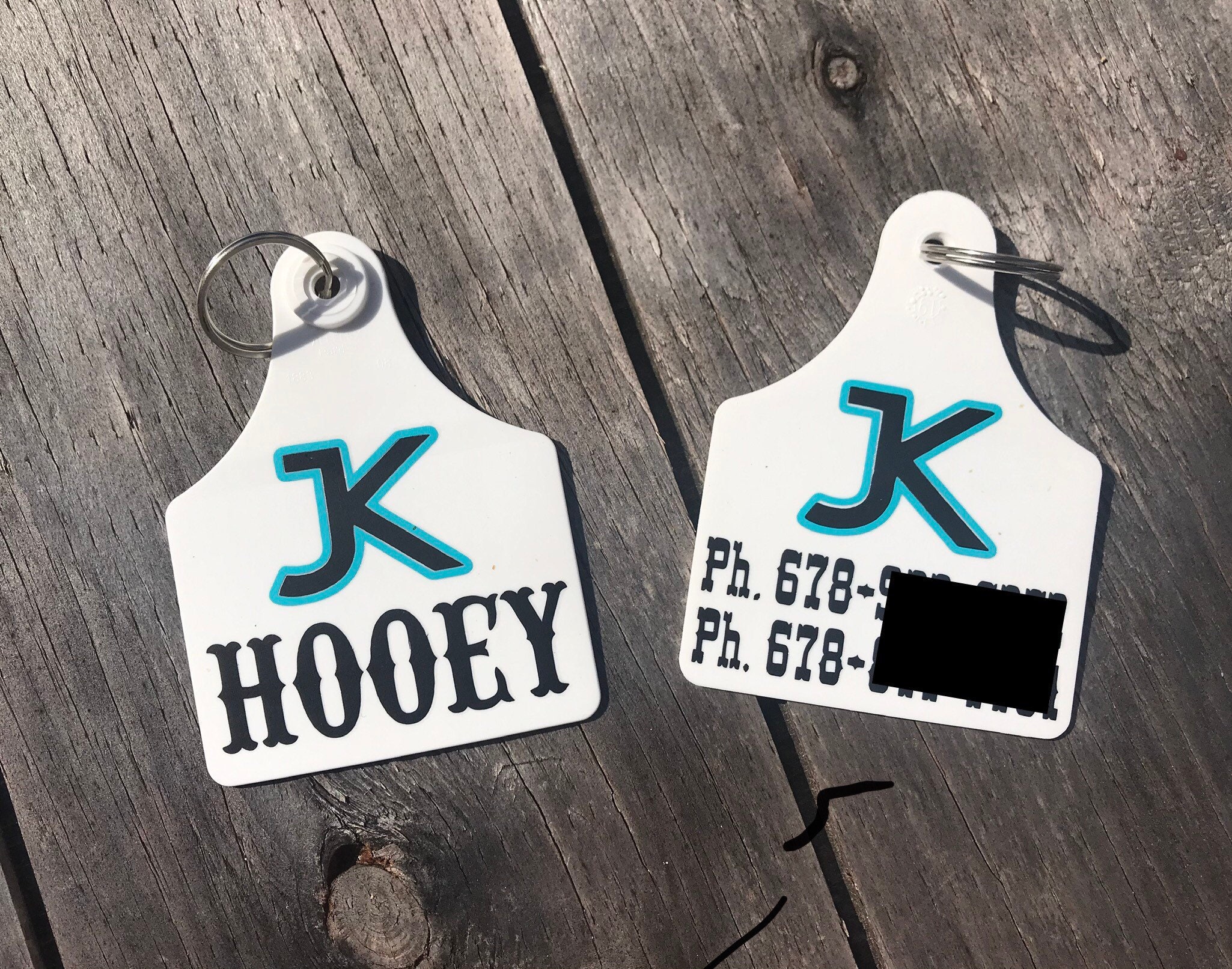 Custom Large Dog Tag Personalized Double Sided Pet ID Cattle - Etsy
