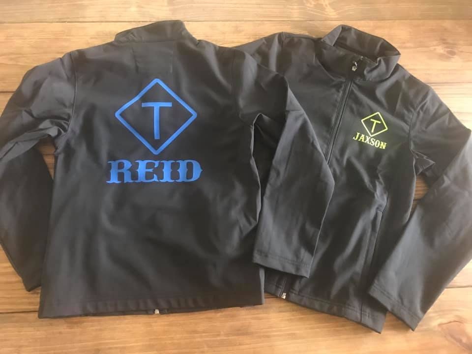 Youth Custom Cattle Brand Soft Shell Jacket, Ranch Softshell Jacket ...