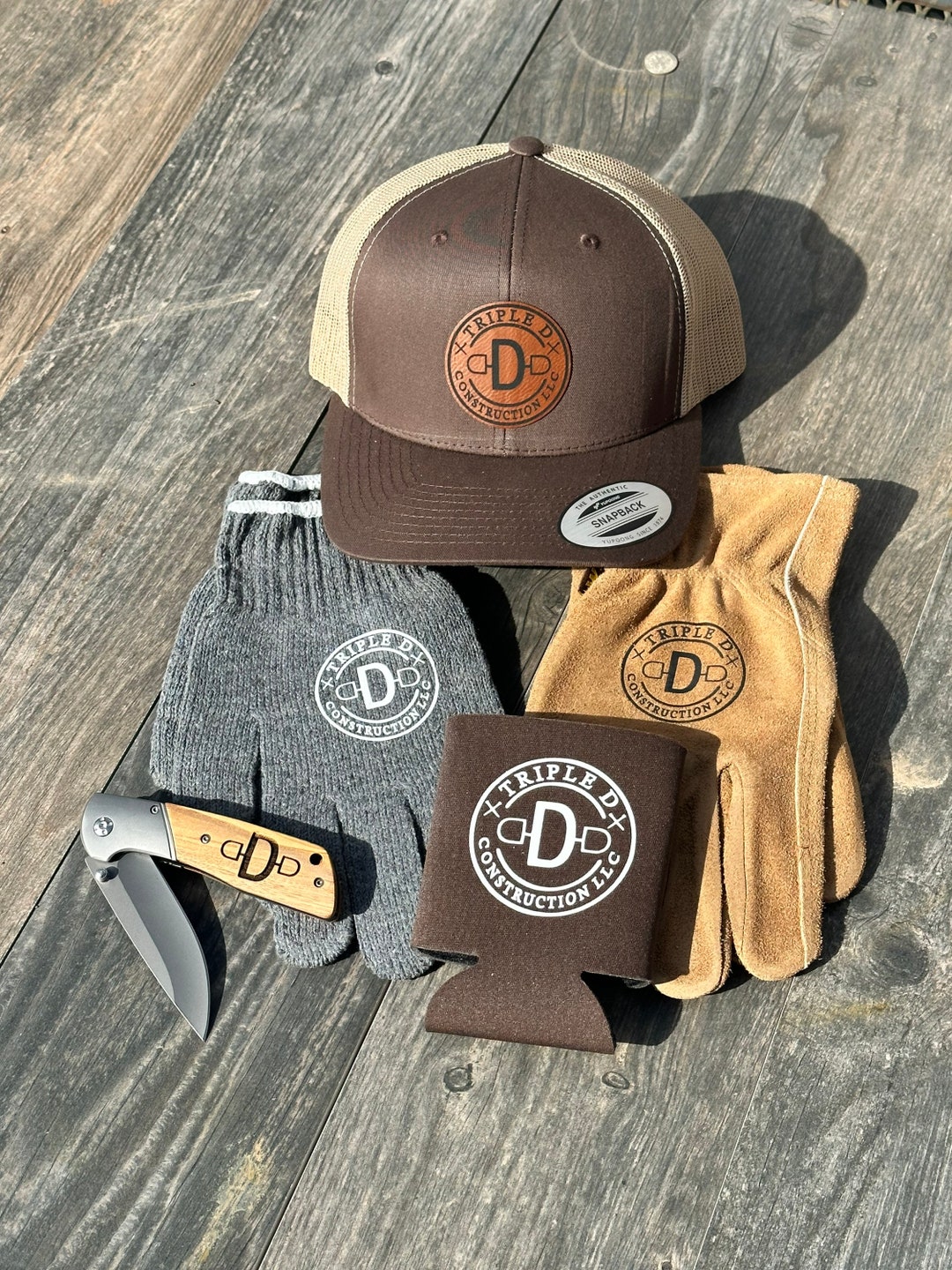 Custom Cowboy Gift, Western Trucker Hat, Leather Work Gloves, Roping ...