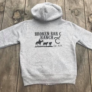 Custom Youth Cattle Brand Hoodie, Kids Western Ranch Sweatshirt ...