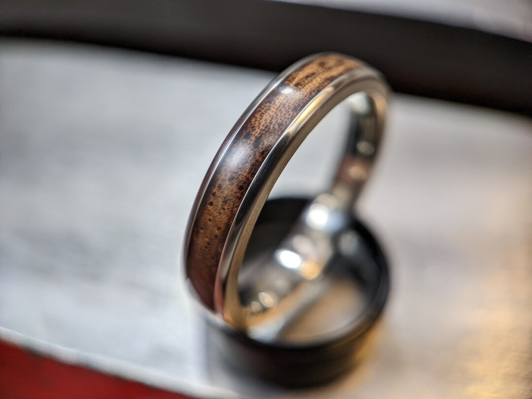 Monkeypod Ring, Titanium Jewelry, Island Wedding Band - Etsy