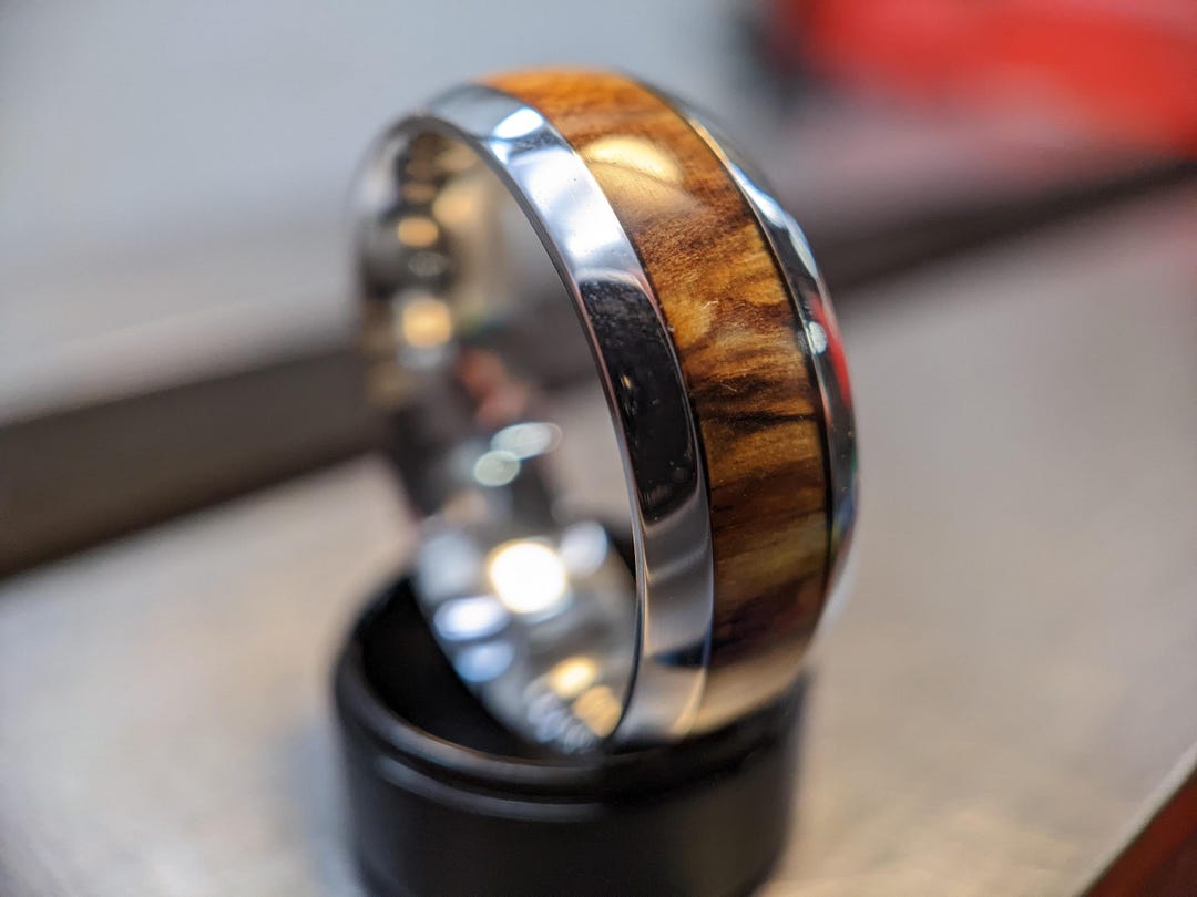 Spalted Hawthorn Ring, Celtic Mythology Spiritual Wedding Band - Etsy