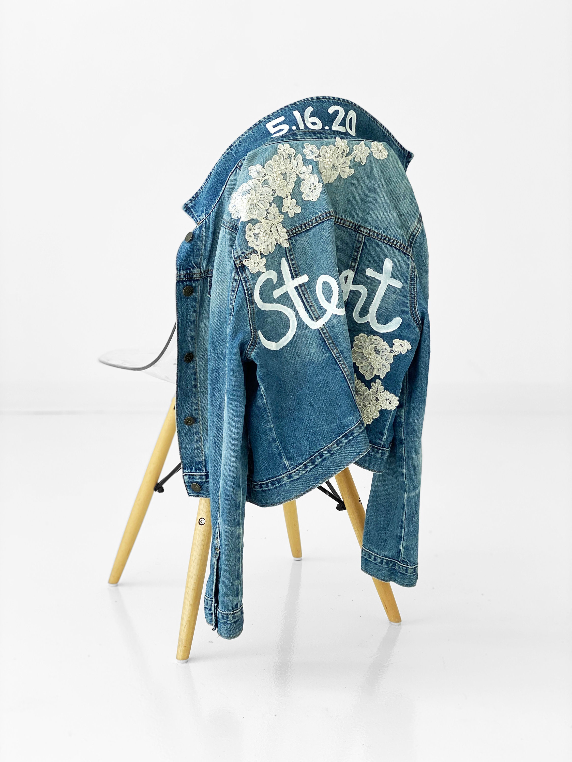 Custom Jean Jacket I for Weddings, Bachelorettes & More. - Etsy