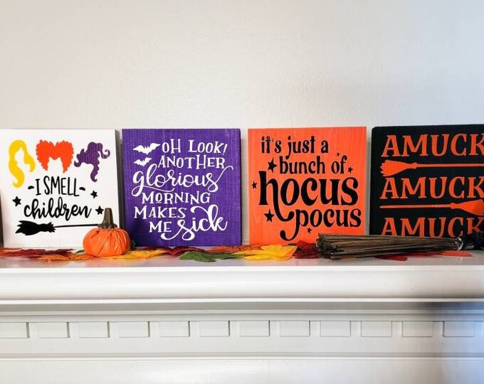 Hocus Pocus Wood Sign Hocus Pocus Block Halloween Tiered - Etsy