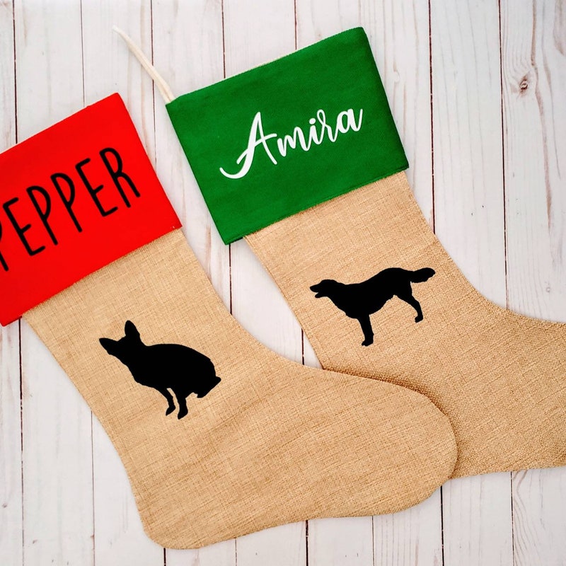 Burlap Dog Stocking - Etsy