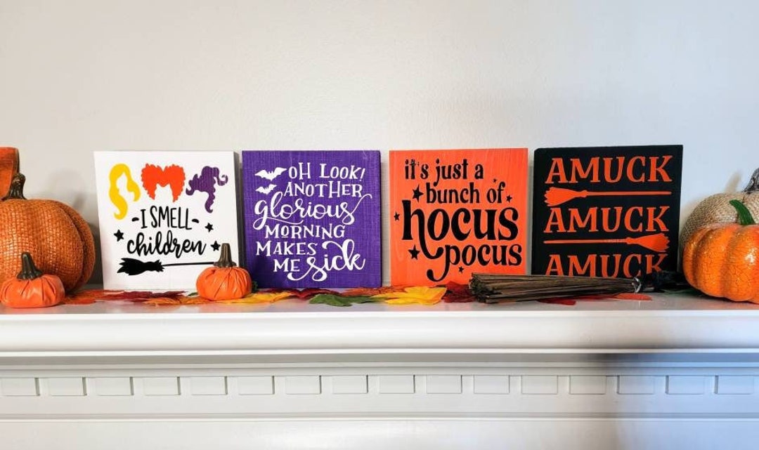 Hocus Pocus Wood Sign, Hocus Pocus Block, Halloween Tiered Tray Decor ...
